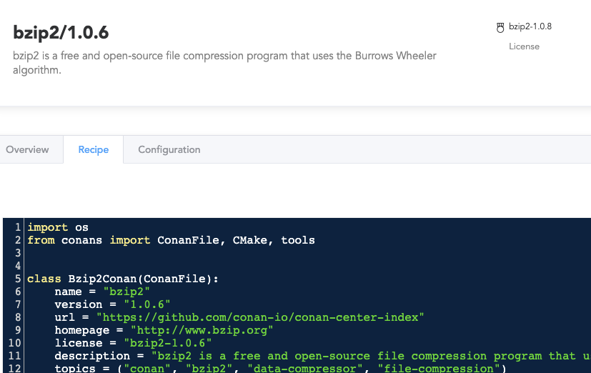 [conan.io/center] License doesn't match the one in recipe · Issue #831 · conan-io/conan-center ...