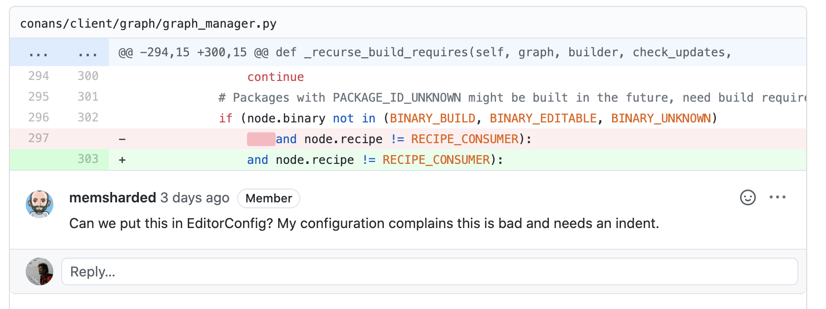 Improve '.editorconfig' file · Issue #7369 · conan-io/conan · GitHub