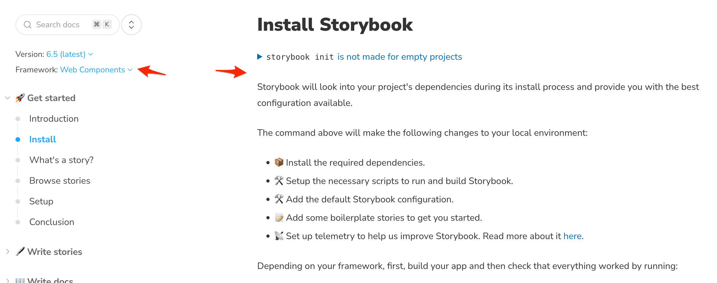 Missing install directions for web components in docs · Issue #18438 · storybookjs/storybook ...
