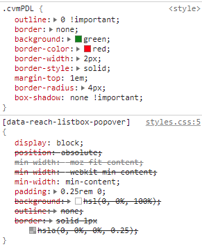 CSS Specificity issue with Reach UI · Issue #414 · stitchesjs/stitches · GitHub