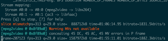 FFmpeg Warnings Result in Error Status for Encodes · Issue #4387 · avalonmediasystem/avalon · GitHub