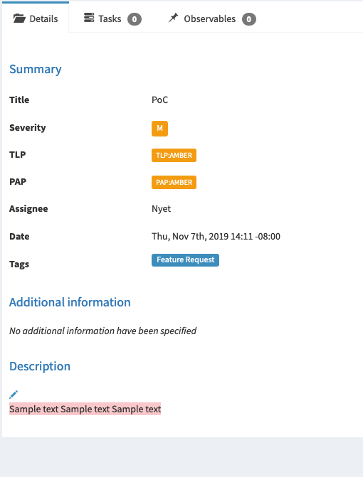 Support newline characters in Case Description · Issue #1161 · TheHive-Project/TheHive · GitHub
