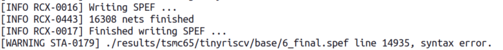 OpenRoad generated spef file syntax error · The-OpenROAD-Project OpenROAD-flow-scripts ...