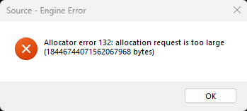Bug: Game crashes while building 8096x8096 and 16384x16384 sized ...