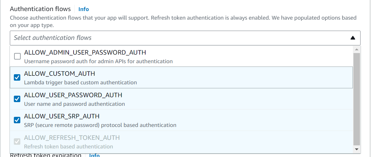 Aws Cognito Amplify Auth Password Less Signin Using Custom Auth Without Srp As Authflowtype