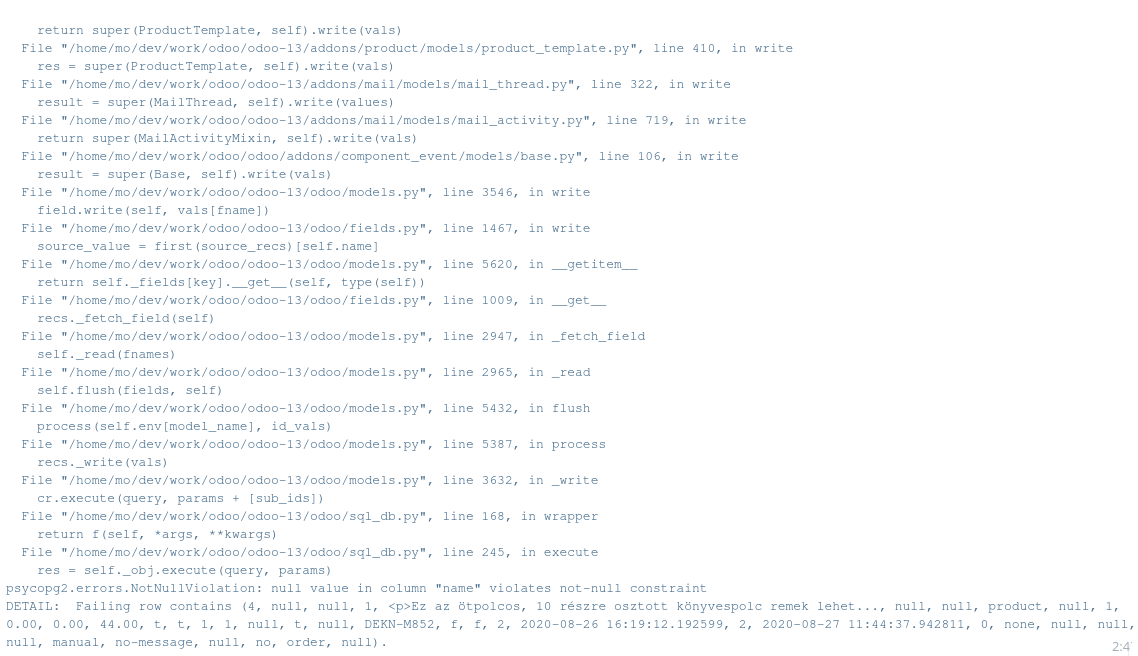 Possible obstacles in connectors due to odoo 13.0 cache system fine ...