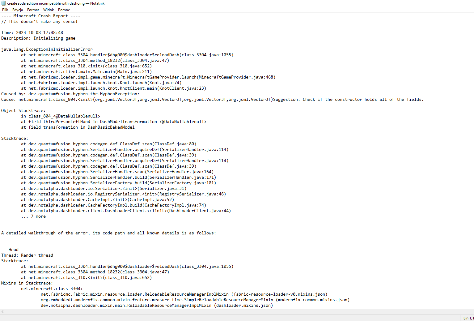 dashloader incompatible with create dm edition · Issue #5 · DM-Earth/create-fabric-dme-edition ...