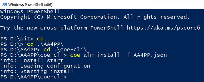 [ALM Accelerator - COE CLI]: Nothing happens during installation. · Issue #1856 · microsoft/coe ...