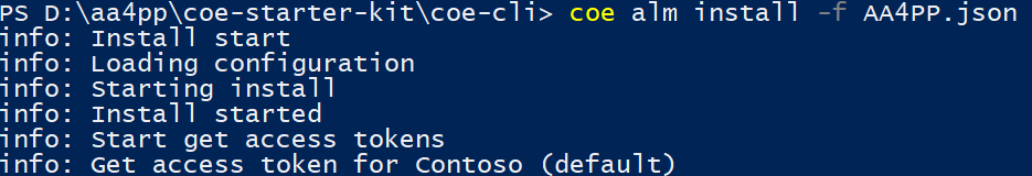 [ALM Accelerator - COE CLI]: Nothing happens during installation. · Issue #1856 · microsoft/coe ...
