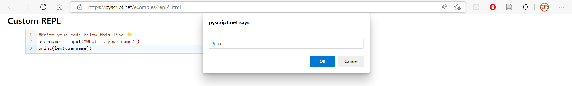 REPL2 not honoring input string · Issue #492 · pyscript/pyscript · GitHub