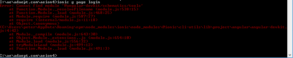 Testing Ionic 4 Cannot Find Module Angular Devkitschematicstools