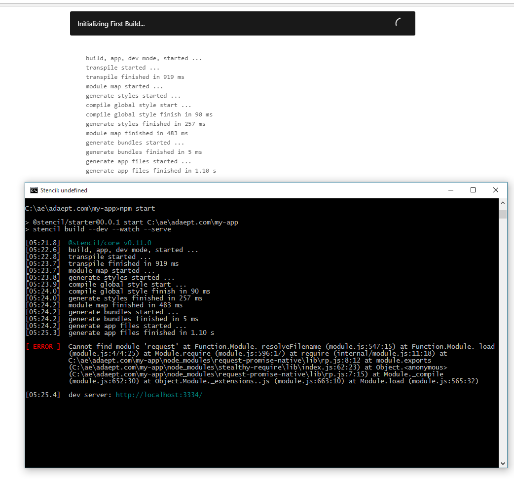 Stencil app starter broken · Issue #989 · ionic-team/stencil · GitHub