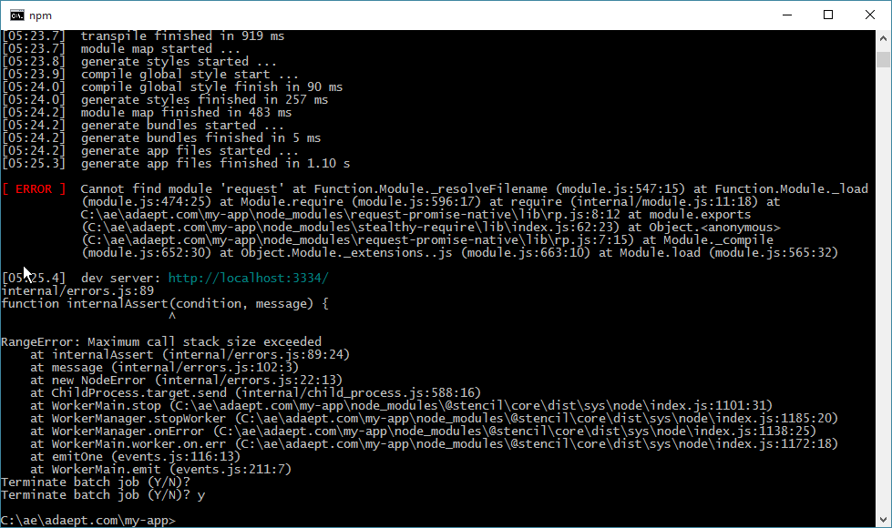 Stencil App Starter Broken · Issue 989 · Ionic Teamstencil · Github