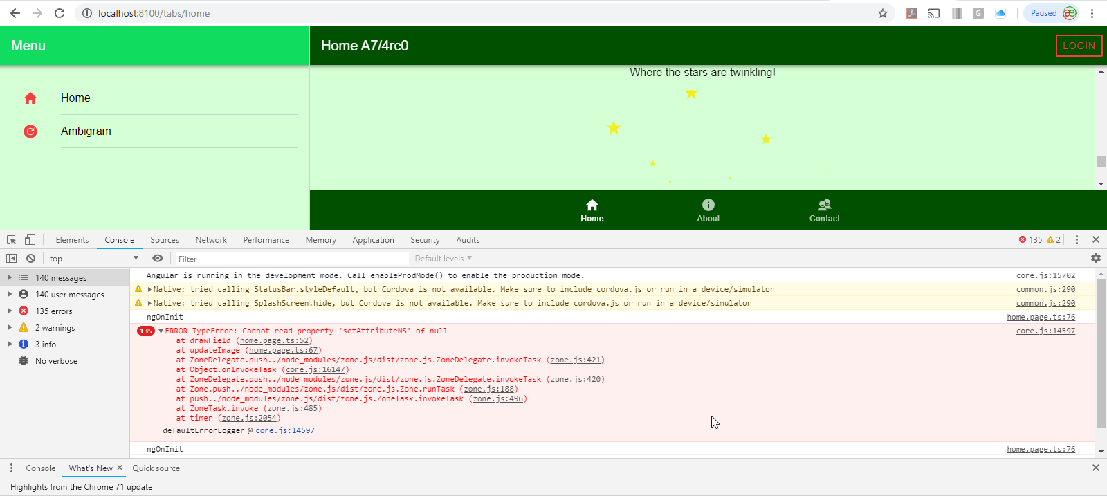 Rc0 Svg Jitter Using Side Menu · Issue 16793 · Ionic Teamionic Framework · Github