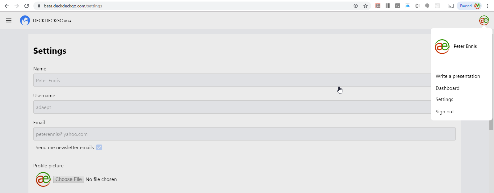 change username error · Issue #298 · deckgo/deckdeckgo · GitHub