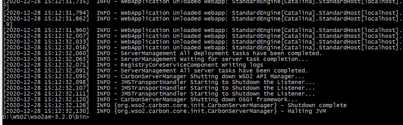 CarbonServerManager Shutdown hook triggered, unable to initialize application registry · Issue ...