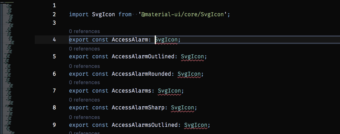 Typescript Complains Svgicon Refers To A Value But Is Being Used As