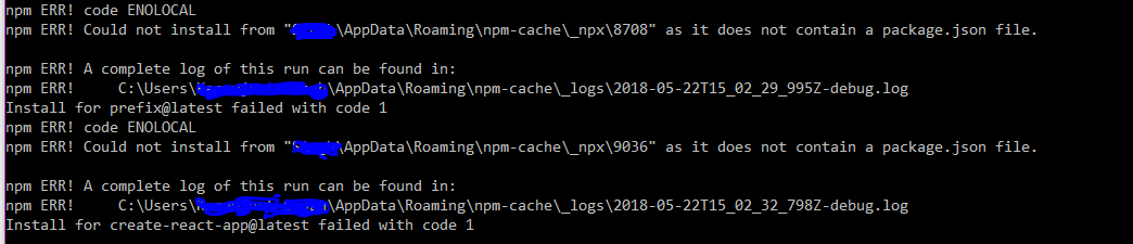 create-react-app error · Issue #4503 · facebook/create-react-app · GitHub