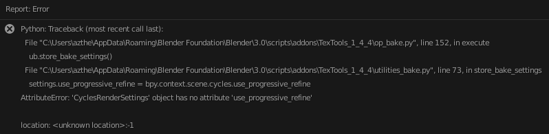 Few error messages on Blender 3.0 · Issue #129 · franMarz/TexTools ...