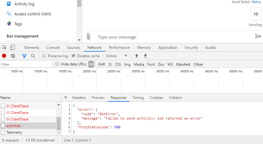 Bot Created From Virtual Assistant Template Is Not Working Failed To