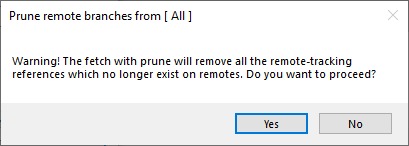 "Fetch and Prune All" confirmation modal has weird focus behavior ...