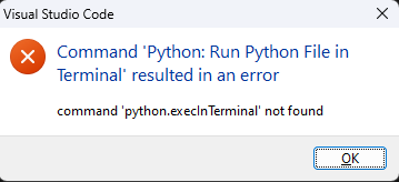 Code doesn't run at all after pressing Run button · Issue #21908 · microsoft/vscode-python · GitHub