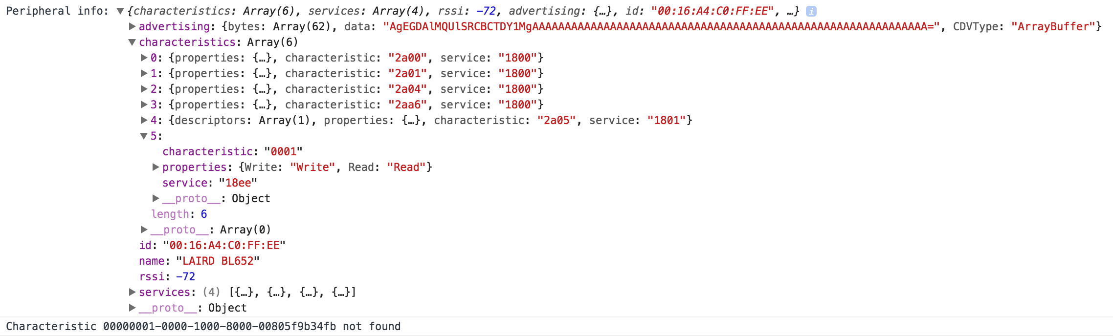 Cannot find characteristic on Android · Issue #332 · innoveit/react-native-ble-manager · GitHub