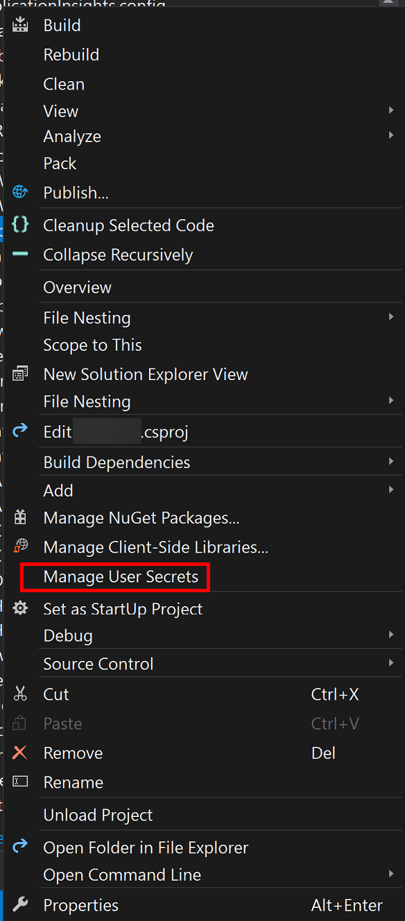 Add secret via VS · Issue #20863 · dotnet/AspNetCore.Docs · GitHub