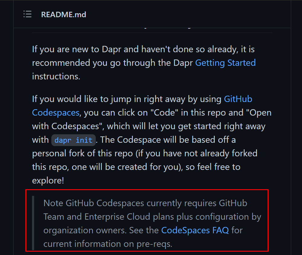 where's the "Open with Codespaces" option? · Issue #501 · dapr/quickstarts · GitHub