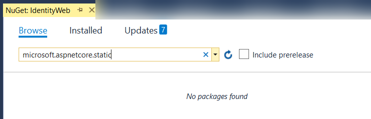 Searching from VS for Microsoft.AspNetCore.Static Yields Low Quality Results · Issue #6179 ...