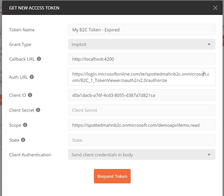 Request of access token fails · Issue #6559 · dotnet/AspNetCore.Docs · GitHub