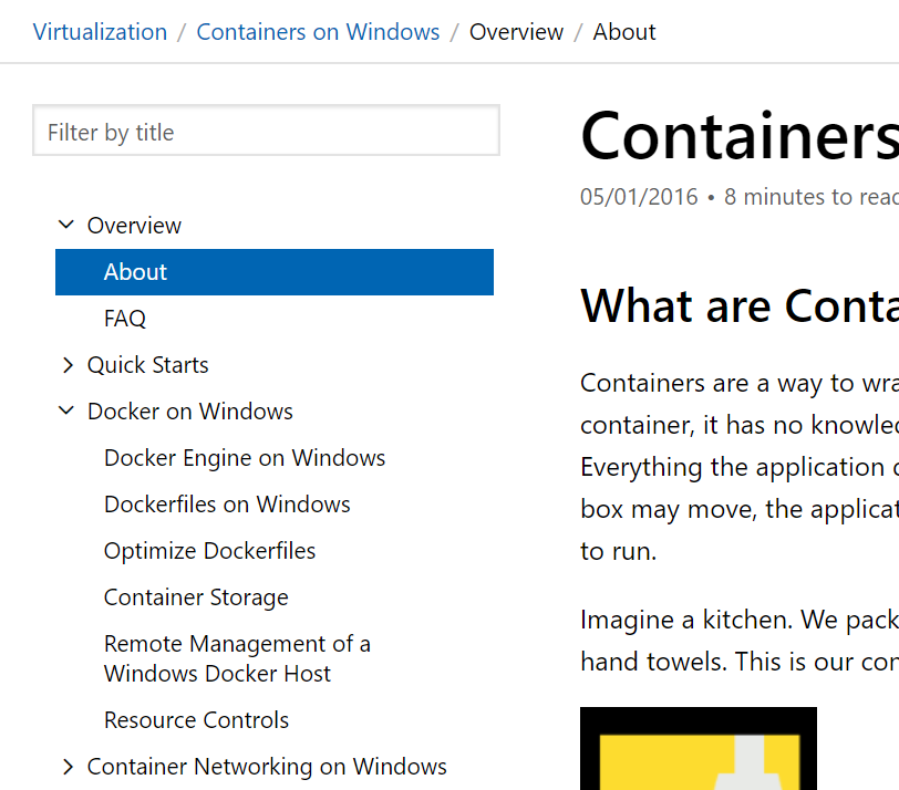 Where Am I In The Left Hand Menu · Issue 1028 · Microsoftdocs Virtualization Documentation