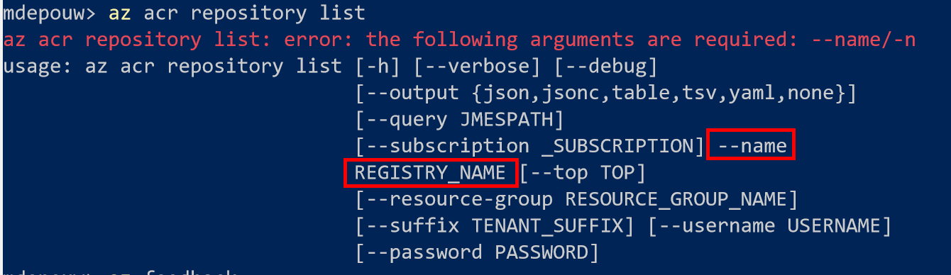 Help for my acr repository list not formatted correctly · Issue #10676 ...