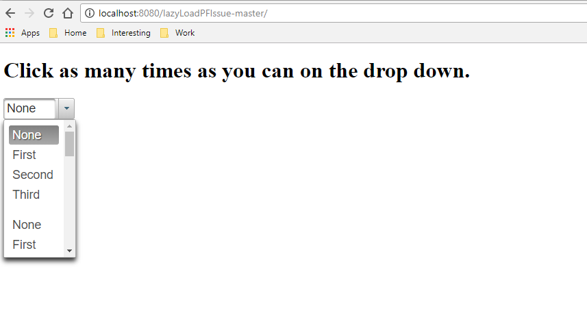 Selectonemenu Lazy Load Multiple Click Duplicating Select Values · Issue 3340 · Primefaces