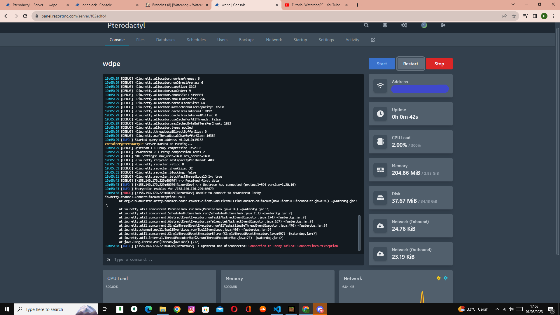 [BUG] connection timeout but correct ip&port · Issue #284 · WaterdogPE/WaterdogPE · GitHub