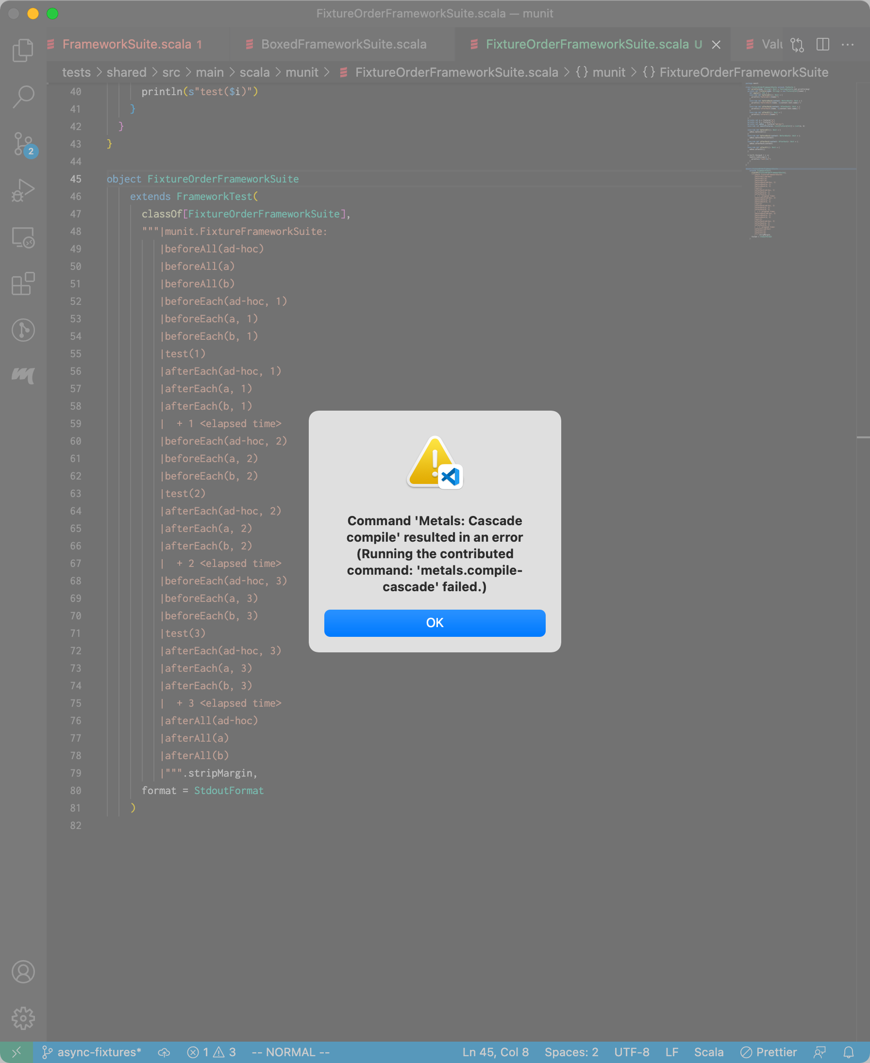 Cascade compile command failed · Issue #912 · scalameta/metals-vscode · GitHub