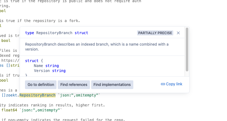 Missing code intel popover buttons for cross-repo references · Issue #40658 · sourcegraph ...