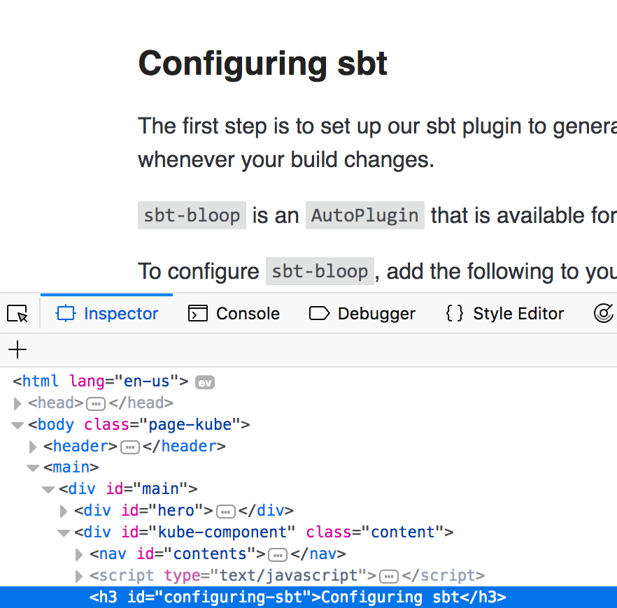 Add anchor links in the website · Issue #297 · scalacenter/bloop · GitHub