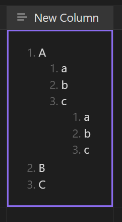 Nested list created inside a cell · Issue #646 · trey-wallis/obsidian ...