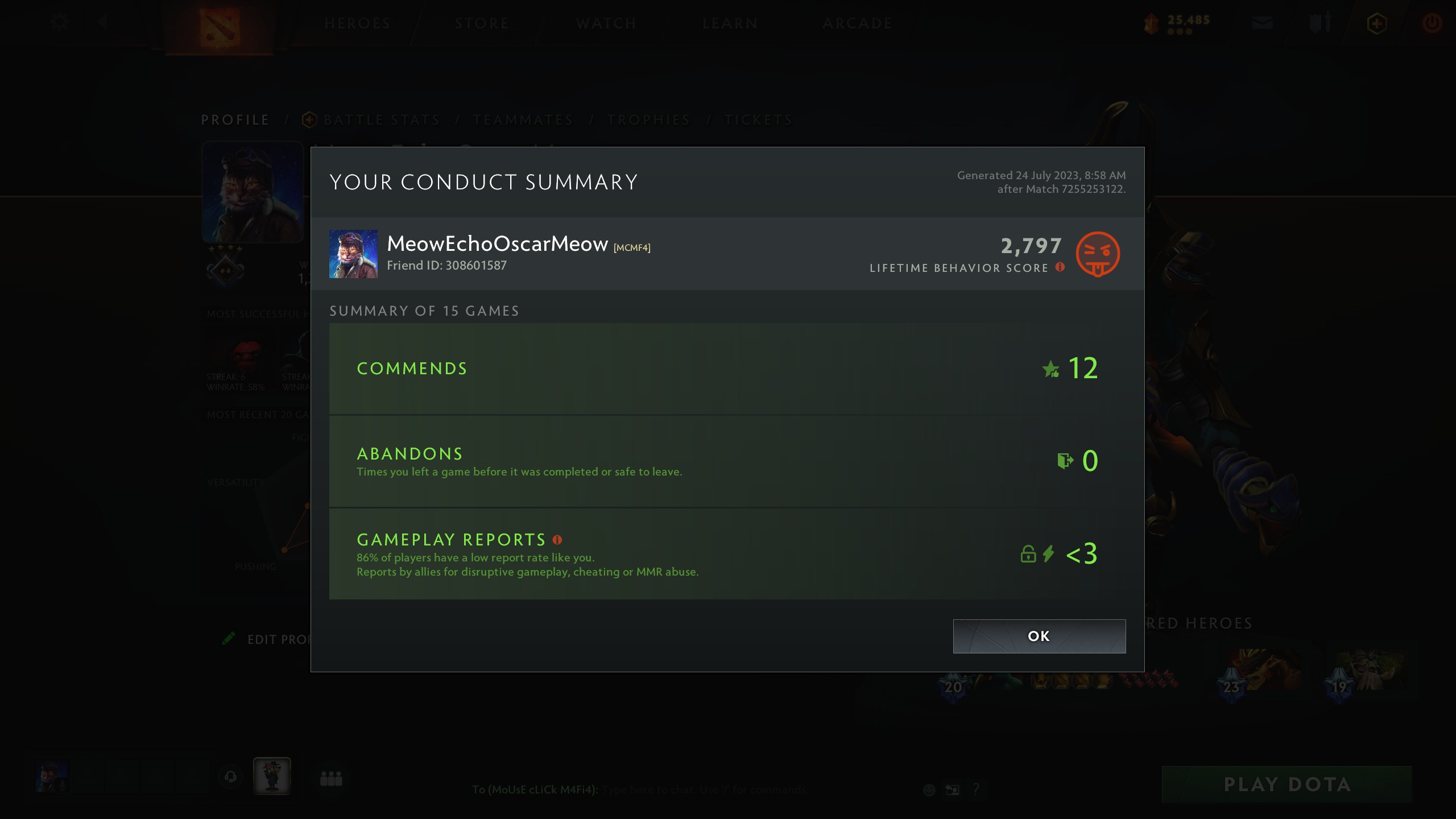 Conduct Summary Score Glitch · Issue 10283 · Valvesoftwaredota2 Gameplay · Github