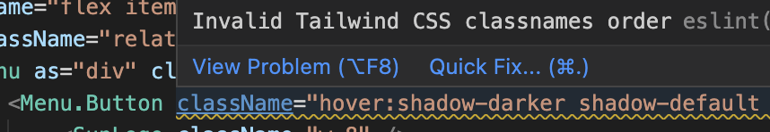 [BUG] Custom tailwind classes give tailwindcss/classnames-order warnings · Issue #162 ...