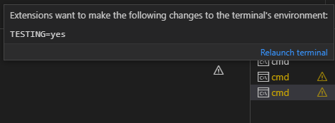 No update of environment variables in restored terminals. · Issue ...