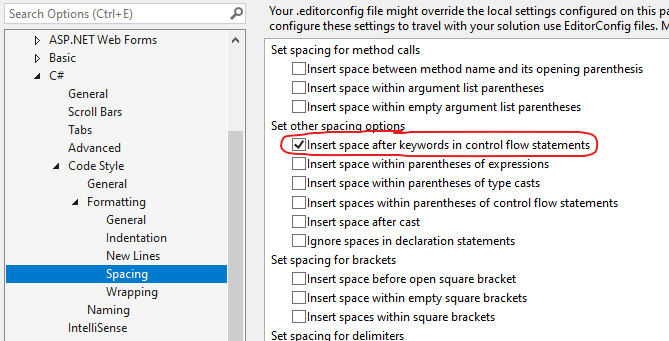 Ability to add space after if-statement on "format document" · Issue #55097 · dotnet/roslyn · GitHub