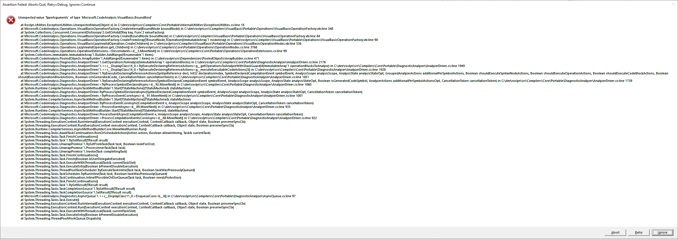 Unexpected Value Typearguments Of Type Microsoft Codeanalysis Visualbasic Boundkind · Issue