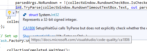 Show hyperlinked diagnostic ID in Quick Info · Issue #43728 · dotnet/roslyn · GitHub