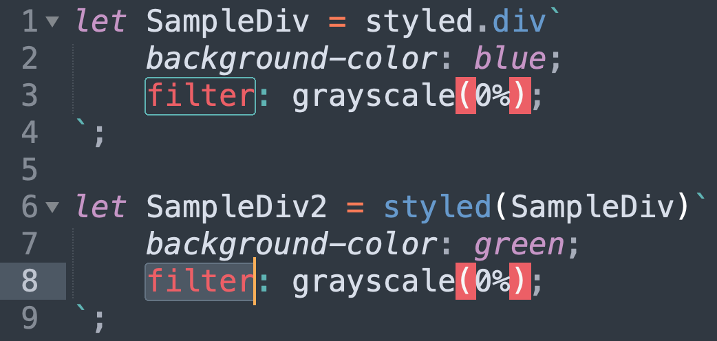 Highlighting Of `filter` In `styled Components` Seems To Break— · Issue 422 · Babel Babel