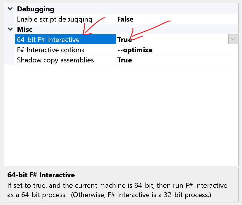 Text For Vs Fsi 64 Bit Option Confuses · Issue 14101 · Dotnetfsharp · Github