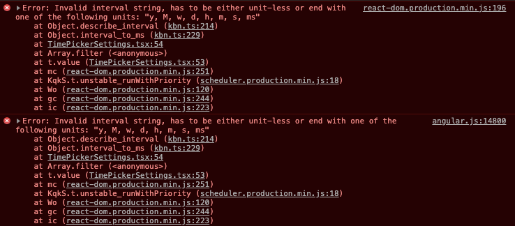 Auto-refresh interval trailing comma breaks Time Options · Issue #26097 · grafana/grafana · GitHub
