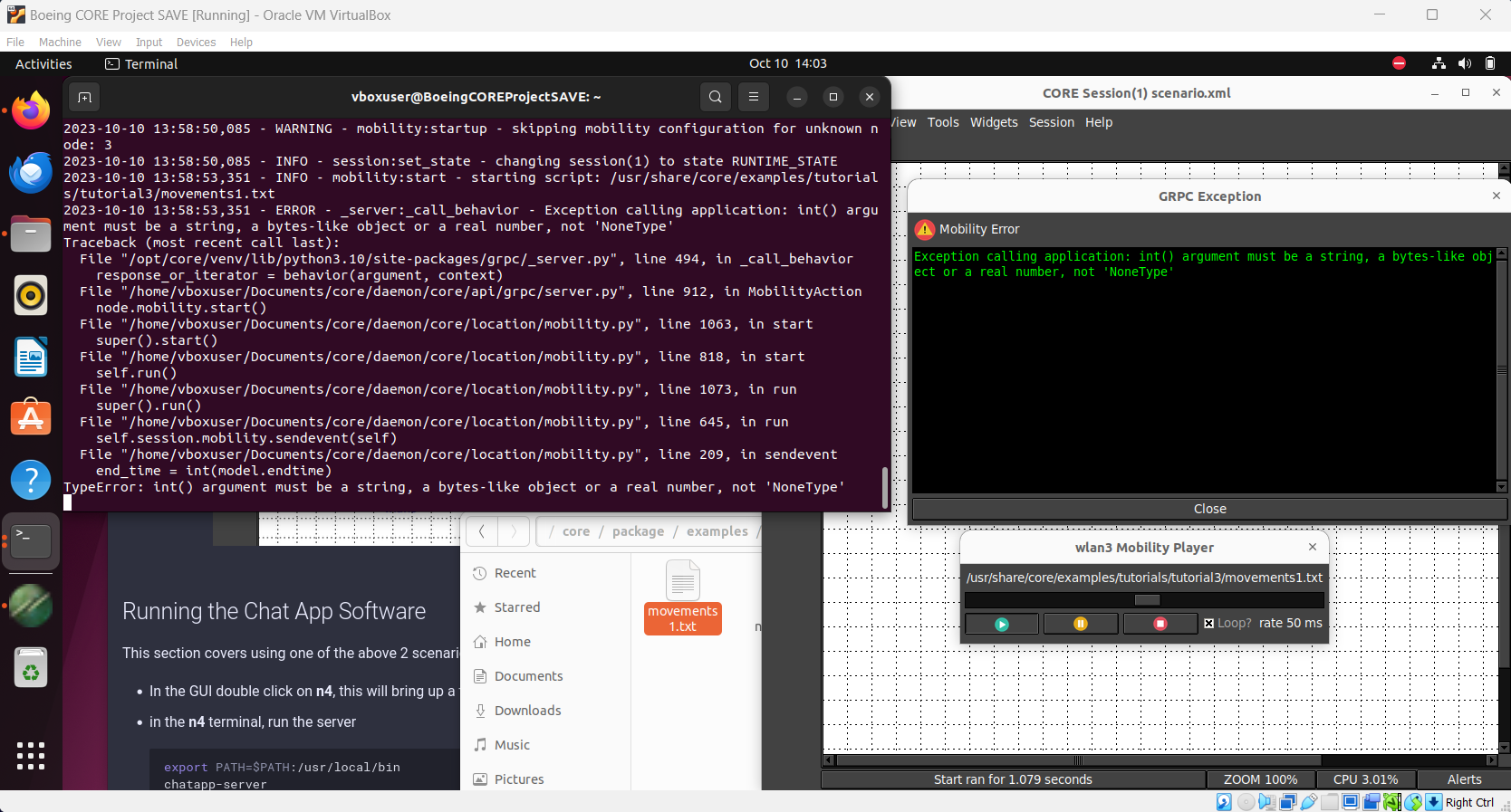 Trouble Running Tutorial 3 · Issue 826 · Coreemu Core · Github