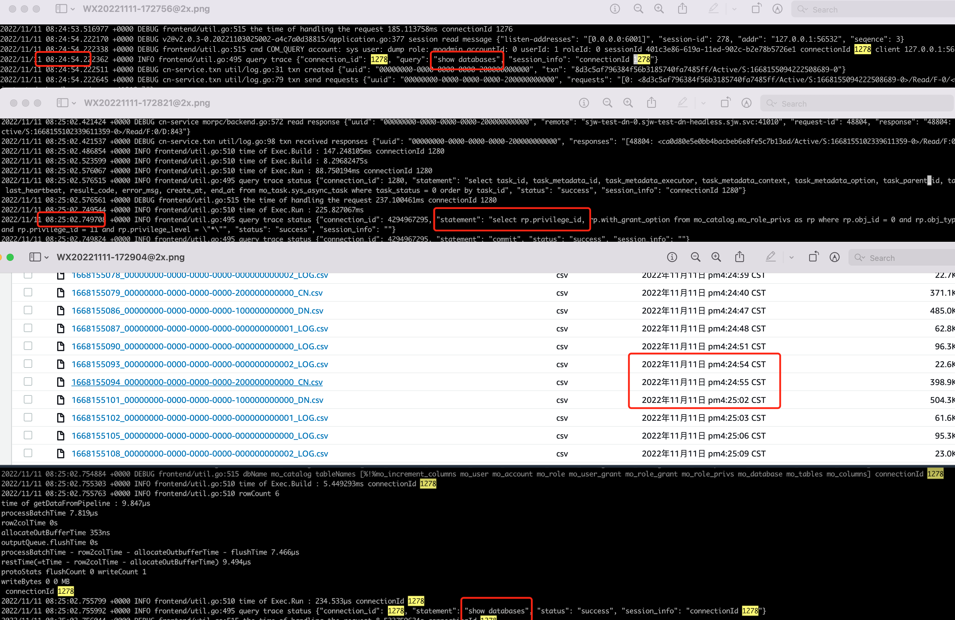 [Bug]: show database need 27 seconds on eks(s3) · Issue #6372 · matrixorigin/matrixone · GitHub
